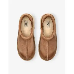 UGG Tasman Lug Suede And Shearling Slippers - Rust