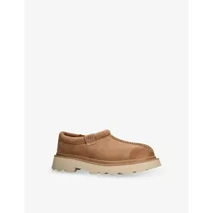 UGG Tasman Lug Suede And Shearling Slippers - Rust