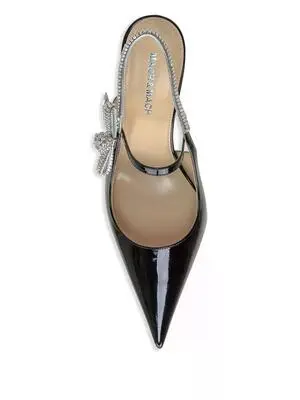 Mach & Mach Crystal Embellishment Slingback Pumps