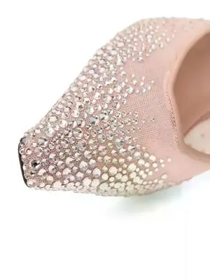 JIMMY CHOO Vivi Crystal-embellished Heeled Mules - Pink