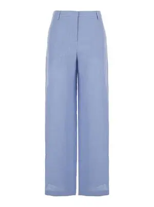 PLAIN Wide Leg Techno Fabric Pants