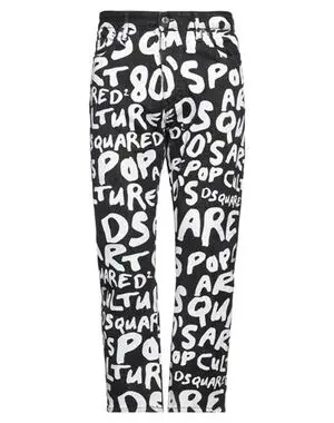 Dsquared2 Tapered Jeans With Leather Trims