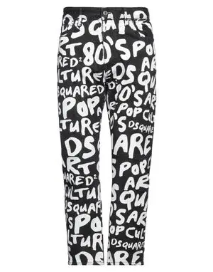 Dsquared2 Tapered Jeans With Leather Trims