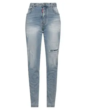 Dsquared2 Tapered Jeans With Leather Trims