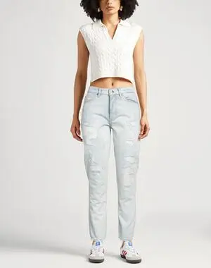 Armani Exchange Tapered Fit Light Wash Denim Jeans