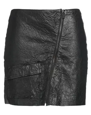 Armani Exchange Mini Lambskin Skirt - Black