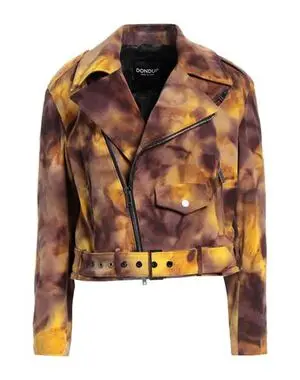 DONDUP DONDUP Tie-Dyed Velvet Biker Jacket Marigold