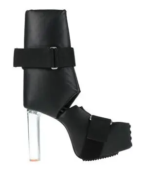 Rick Owens Leather And Textile Boots