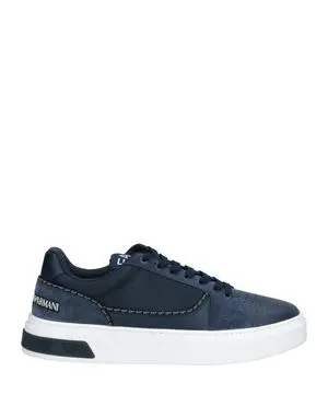 EA7 Cow Leather Sneakers - Navy