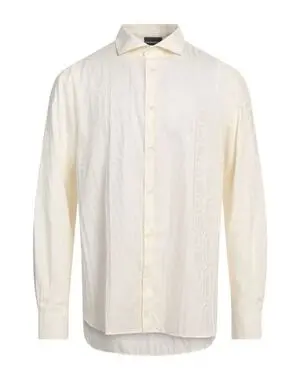 Emporio Armani Man Shirt Ivory Size S Cotton Ivory