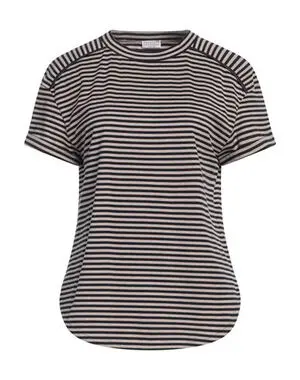 Brunello Cucinelli T-shirt With Striped Print - Beige