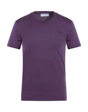 Dolce & Gabbana Man T-shirt White Size 34 Cotton Purple