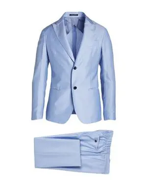 Emporio Armani Man Suit Grey Size 36 Virgin Wool, Lyocell Blue