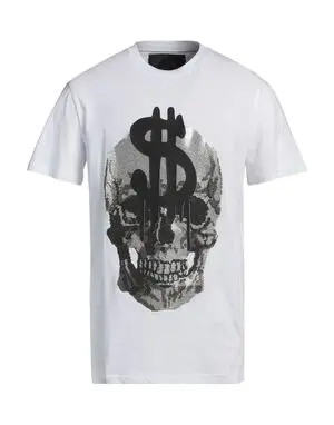 Philipp Plein T-shirt Size Cotton, Glass