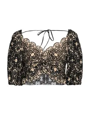 Sandro Broderie Anglaise Cropped Top
