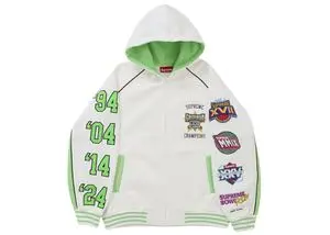 Supreme Playoffs Zip Up Hooded Sweatshirt - White