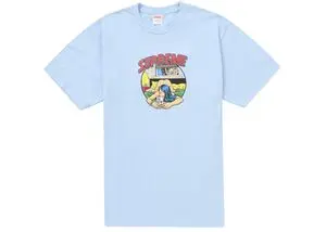 Supreme Bedroom Tee Shirt (ss25) Powder Blue