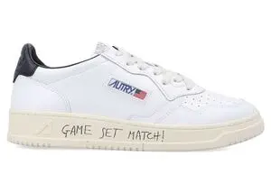 AUTRY Medalist Leather Low Top Sneakers - White/black