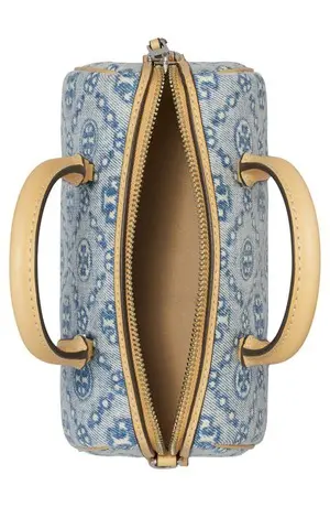 Tory Burch T Monogram Denim Barrel Bag