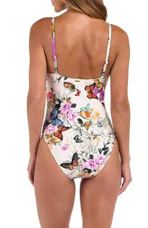 L'Agence Remi Butterfly One-piece Swimsuit