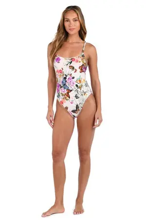 L'Agence Remi Butterfly One-piece Swimsuit