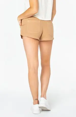 Roxy Laidback Cotton Gauze Shorts - Praline Solid