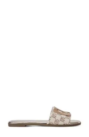 Dkny Waltz Logo Flat Sandal - Bone