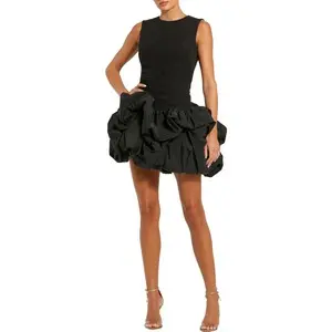 Mac Duggal Sleeveless Crepe Mini Dress - Black