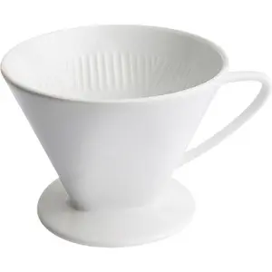 CILIO Porcelain #6 Pour Over Coffee Filter Holder - White
