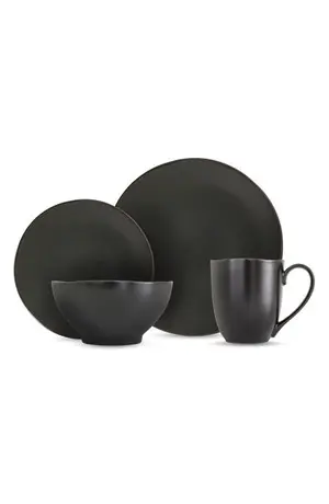 FORTESSA Heirloom 16-piece Dinnerware Set - Charcoal