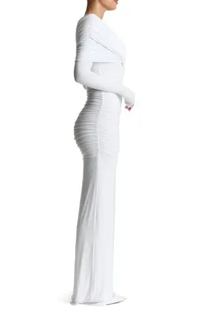 Naked Wardrobe Smooth Off-the-shoulder Maxi Dress - White