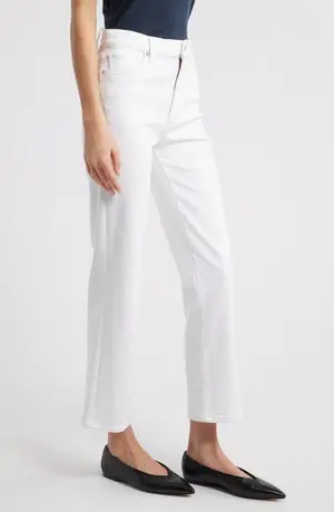 FRAME Le Sleek High Waist Ankle Straight Leg Jeans - White