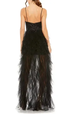 Mac Duggal Sequin High-low Mini Dress