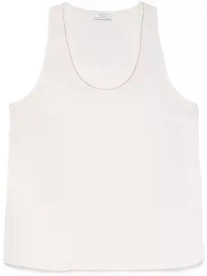 Peserico Bead-embellished Tank Top - Neutrals