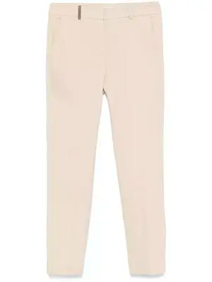 Peserico Pressed-crease Tapered Trousers - Neutrals