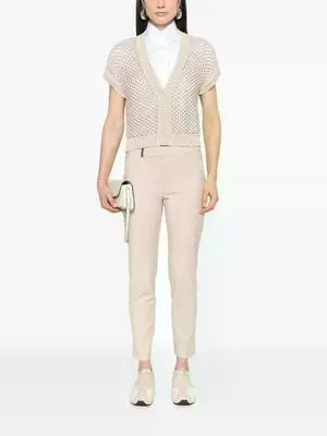 Peserico Pressed-crease Tapered Trousers - Neutrals