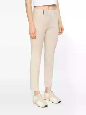 Peserico Pressed-crease Tapered Trousers - Neutrals