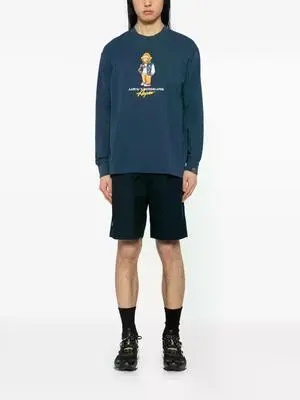 AAPE BY *A BATHING APE Graphic-print Long-sleeves T-shirt - Blue