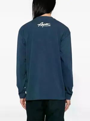 AAPE BY *A BATHING APE Graphic-print Long-sleeves T-shirt - Blue