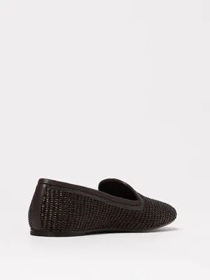 Brunello Cucinelli Woven Loafers - Dark