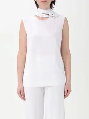 Liviana Conti Sleeveless Top With Draped Neck Detail