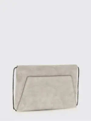 Brunello Cucinelli Suede Clutch Bag - Ice