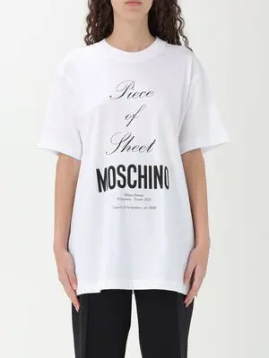 Moschino Slogan Print T-shirts For Women
