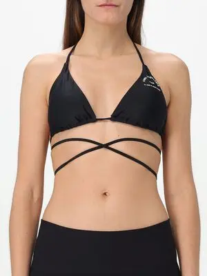 Karl Lagerfeld Triangle Bikini Top - Black