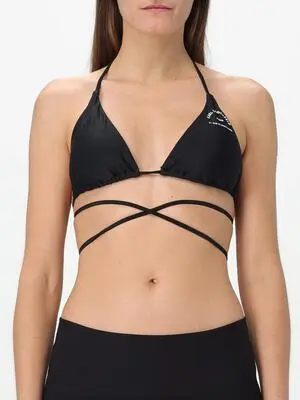 Karl Lagerfeld Halterneck Bikini Top - Black