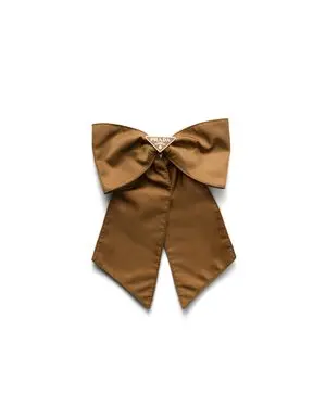 Prada Re-nylon Bow Hair Clip - Brown