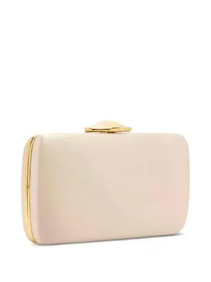 Oscar De La Renta Leather Clutch - Neutrals