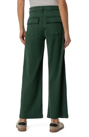 Kut From The Kloth Meg High-waist Wide-leg Ankle Pants - Evergreen