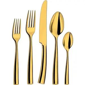 COUZON Silhouette Pvd 5 Piece Place Setting - Gold