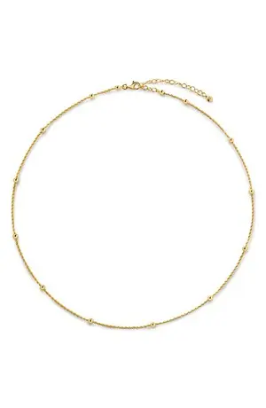 Monica Vinader Beaded Rope Chain Necklace - 18ct Gold Vermeil